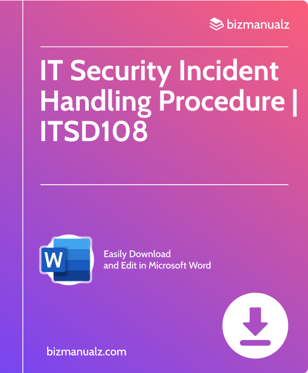 IT Security Incident Handling Procedure Template Word it-security-incident-handling-procedure-template-word