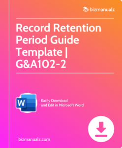 Record Retention Period Guide Template Word