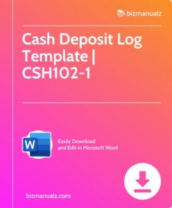 Cash Deposit Log Template Word
